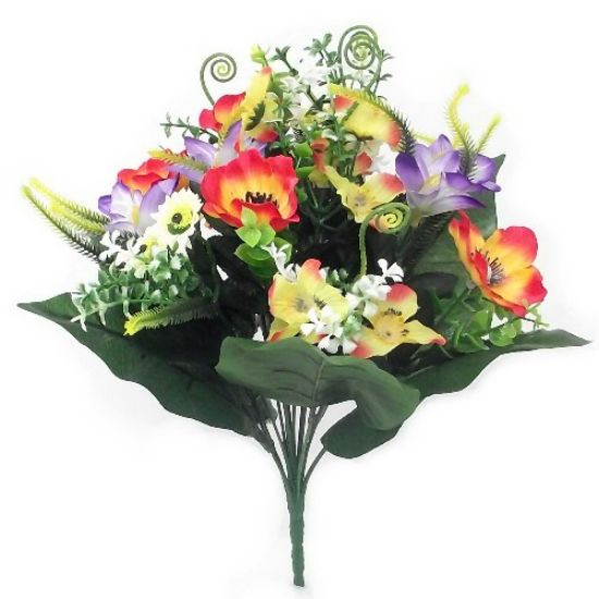 Large Spring Mixed Bush - Lilac Yellow Greenery - Artificial Spring Bu ...