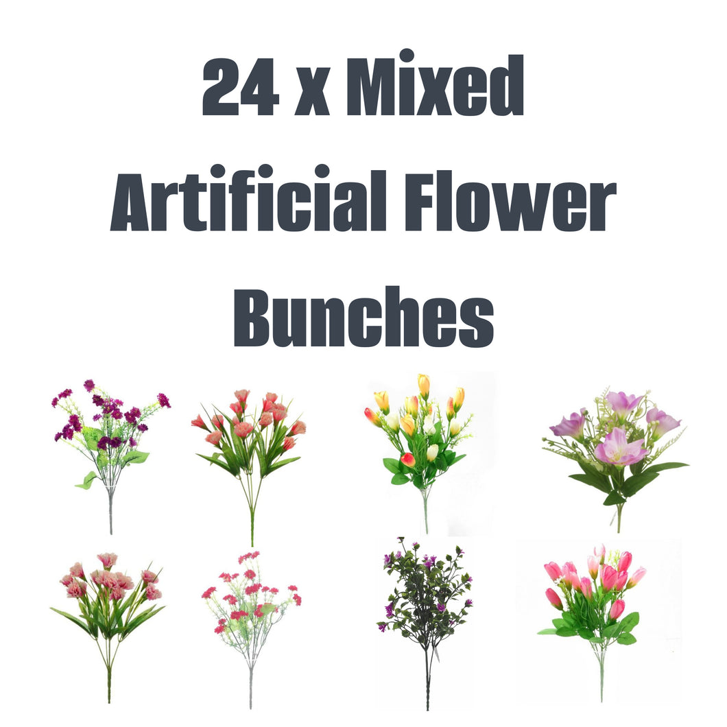 24 X Mixed Flower Bunches - Assorted Colours – Titleys Flowers / Direct ...