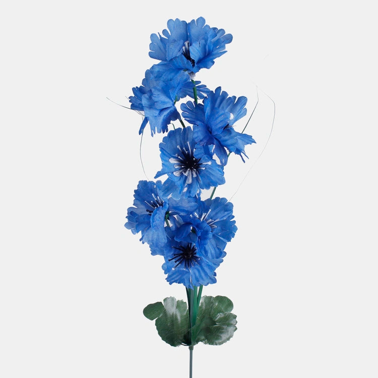 40cm Artificial Blue Cornflower - Single Stem – Titleys Flowers ...