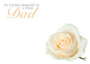 1 x Pack Large In Loving Memory of a Dear Dad Card - Funeral / Memoria ...