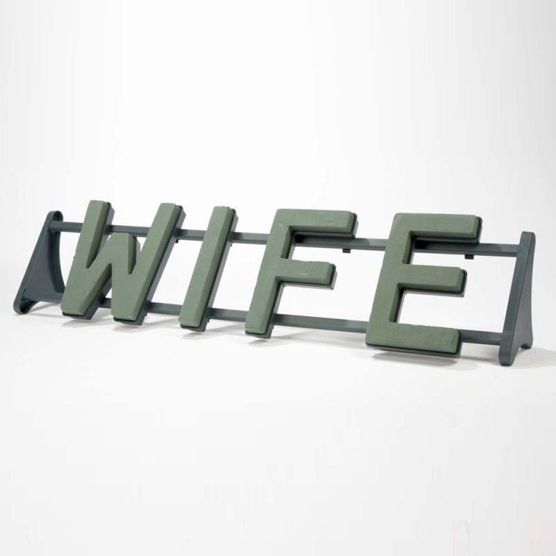 Wife Plastic Backed Letter Frame - Wet Foam - Val Spicer - LARGE ITEM ...